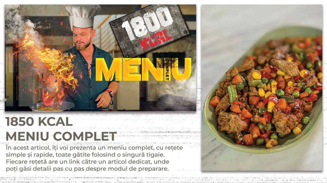 Meniu Complet de 1850 Kcal cu o Singură Tigaie – Fitness Nation Romania